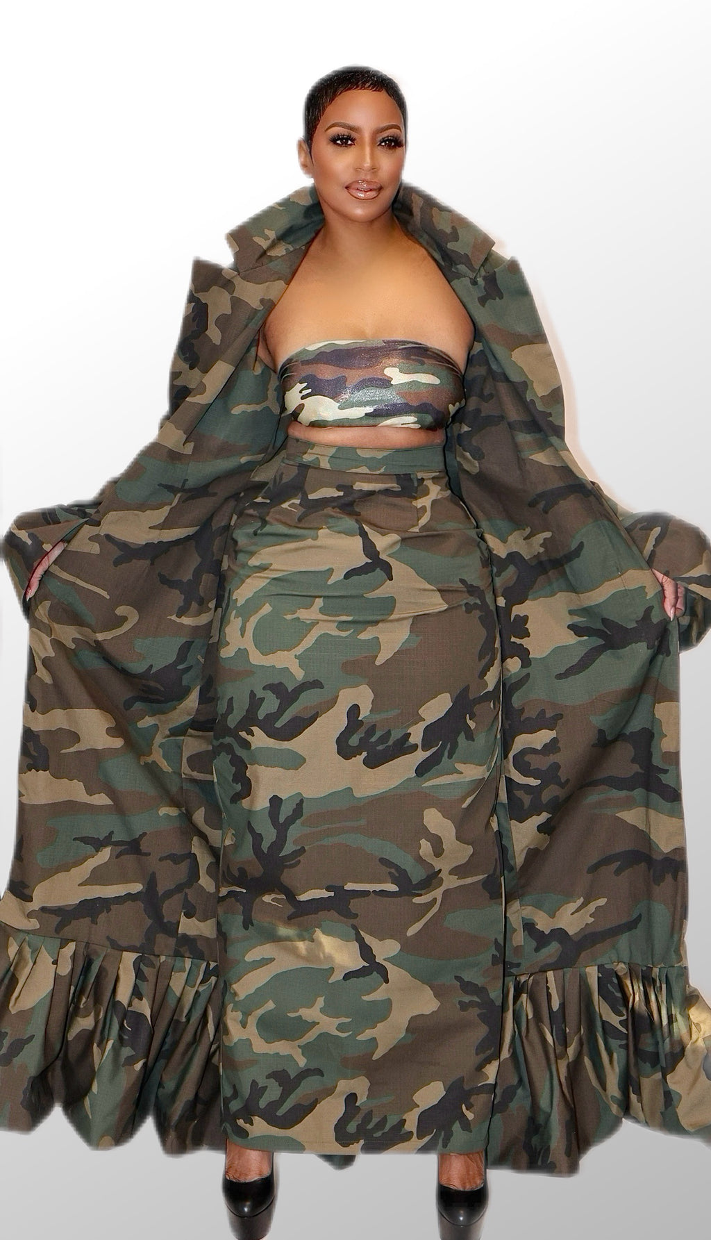 Ruth Camouflage High Waist Skirt – Michele Lopez